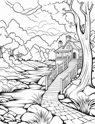 Color Craftables | Coloring Pages | Nature - Built Environment - School