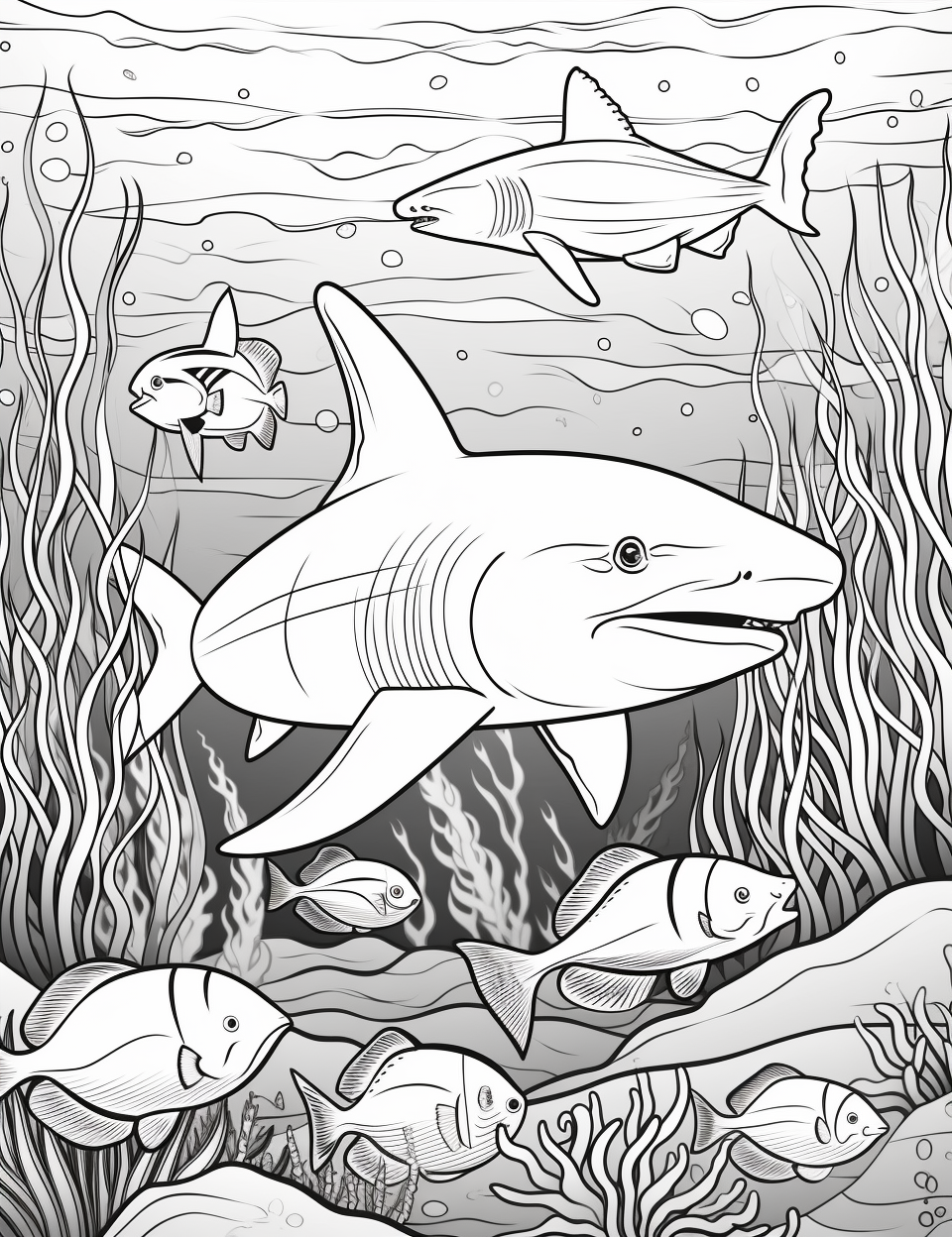 Color Craftables | Coloring Pages | Animal - Aquatic - Sharks