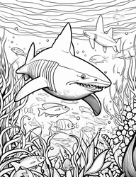 Color Craftables | Coloring Pages | Animal - Aquatic - Sharks