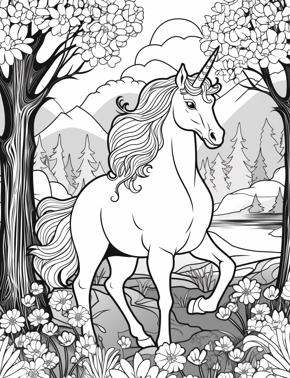 Color Craftables | Coloring Pages | Mythical Creatures - Unicorn - Snow ...