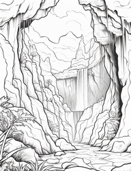 Color Craftables | Coloring Pages | Nature - Mountains - Mountain Caves