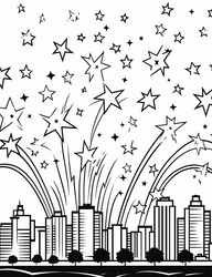 Color Craftables | Coloring Pages | Holiday - 4th of July - Fireworks