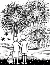 Color Craftables | Coloring Pages | Holiday - 4th of July - Fireworks