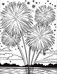 Color Craftables | Coloring Pages | Holiday - 4th of July - Fireworks