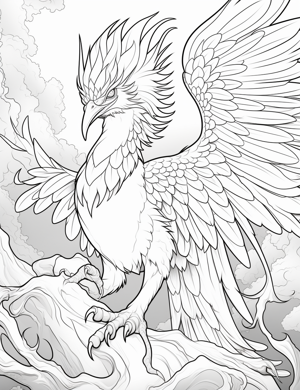 Color Craftables | Coloring Pages | Mythical Creatures - Phoenix ...
