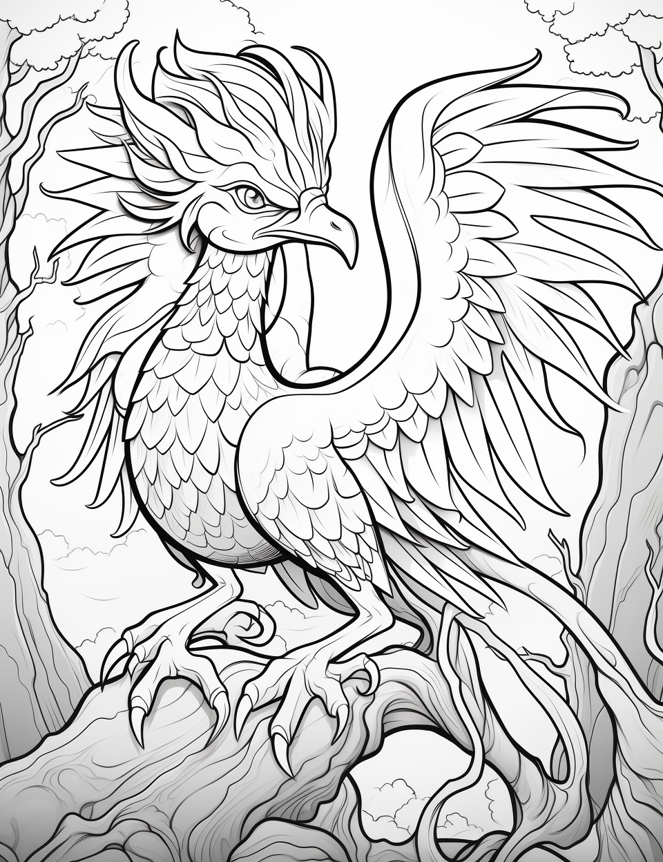 Color Craftables | Coloring Pages | Mythical Creatures - Phoenix ...
