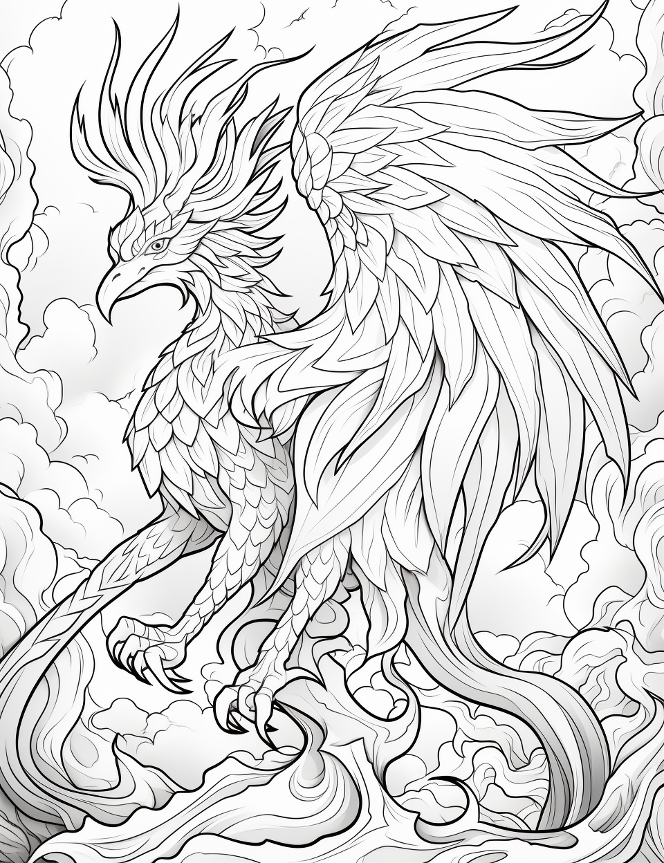 Color Craftables | Coloring Pages | Mythical Creatures - Phoenix ...