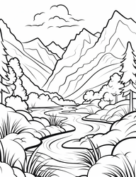 Color Craftables | Coloring Pages | Nature - Mountains - Alpine Regions