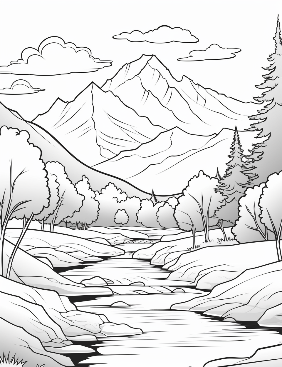 Color Craftables | Coloring Pages | Nature - Mountains - Alpine Regions