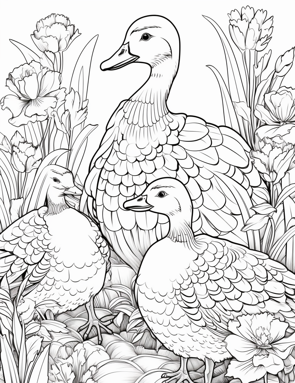 Color Craftables | Coloring Pages | Animal - Domestic - Ducks