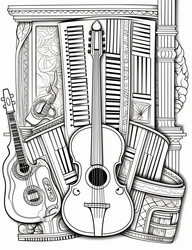 Color Craftables | Coloring Pages | Objects - Musical Instruments