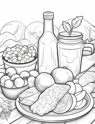 Color Craftables | Coloring Pages | Food & Beverage - Meals