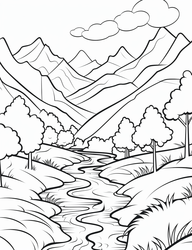 Color Craftables | Coloring Pages | Nature - Mountains - Rolling Hills