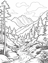 Color Craftables | Coloring Pages | Nature - Mountains - Rolling Hills