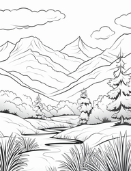 Color Craftables | Coloring Pages | Nature - Mountains - Rolling Hills