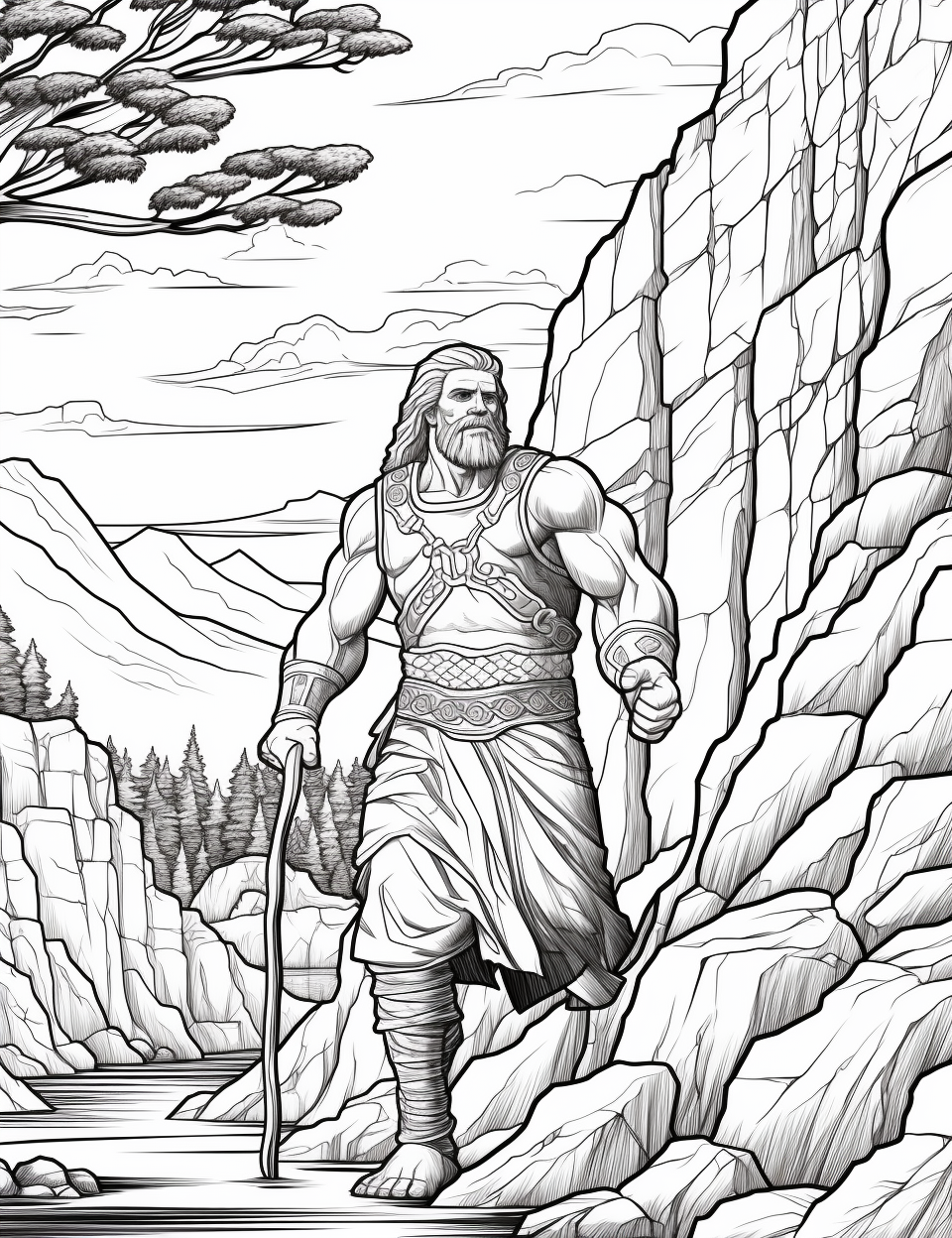 Color Craftables | Coloring Pages | Prehistoric & Cavemen - Lanscapes ...