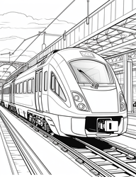Color Craftables | Coloring Pages | Vehicles - Modern - Bullet Train