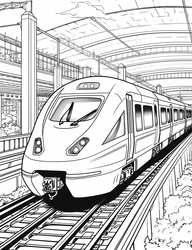 Color Craftables | Coloring Pages | Vehicles - Modern - Bullet Train