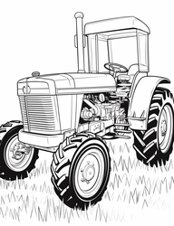 Color Craftables | Coloring Pages | Vehicles - Vintage - Antique Tractor