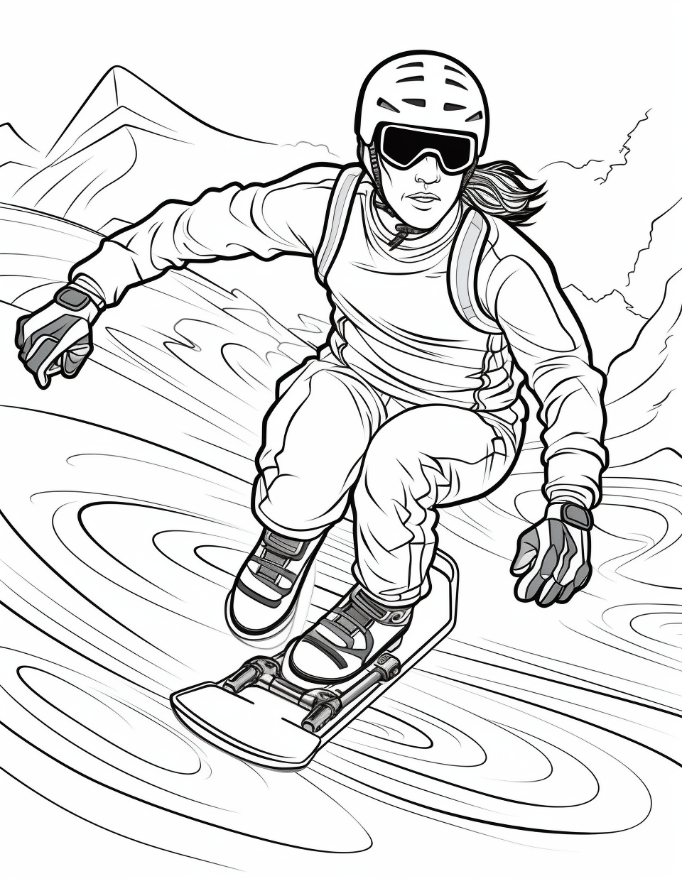 Color Craftables | Coloring Pages | Sports & Athletics - Winter Sports