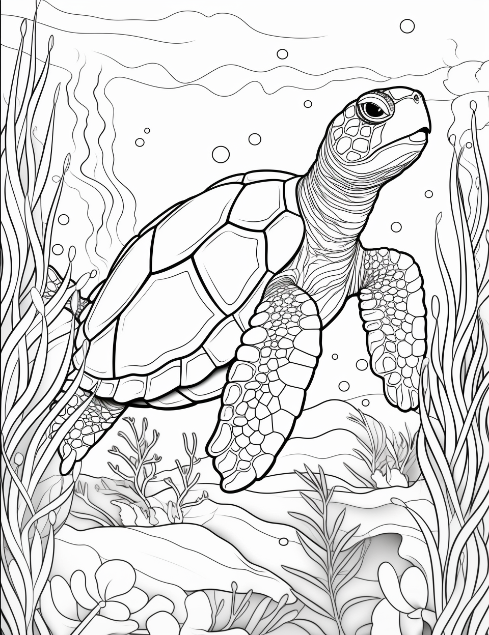 Color Craftables | Coloring Pages | Animal - Aquatic - Turtles