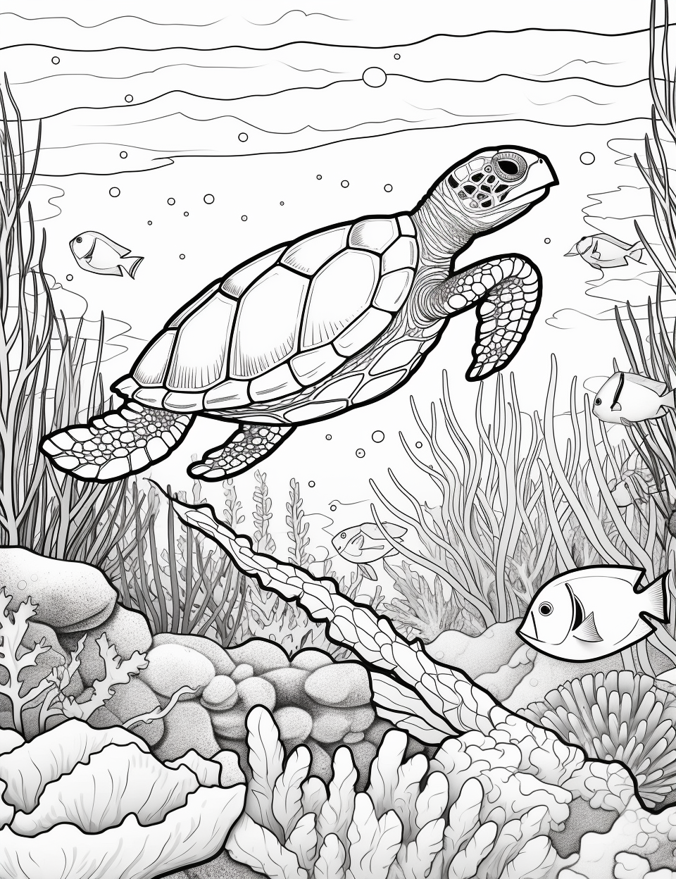 Color Craftables | Coloring Pages | Animal - Aquatic - Turtles