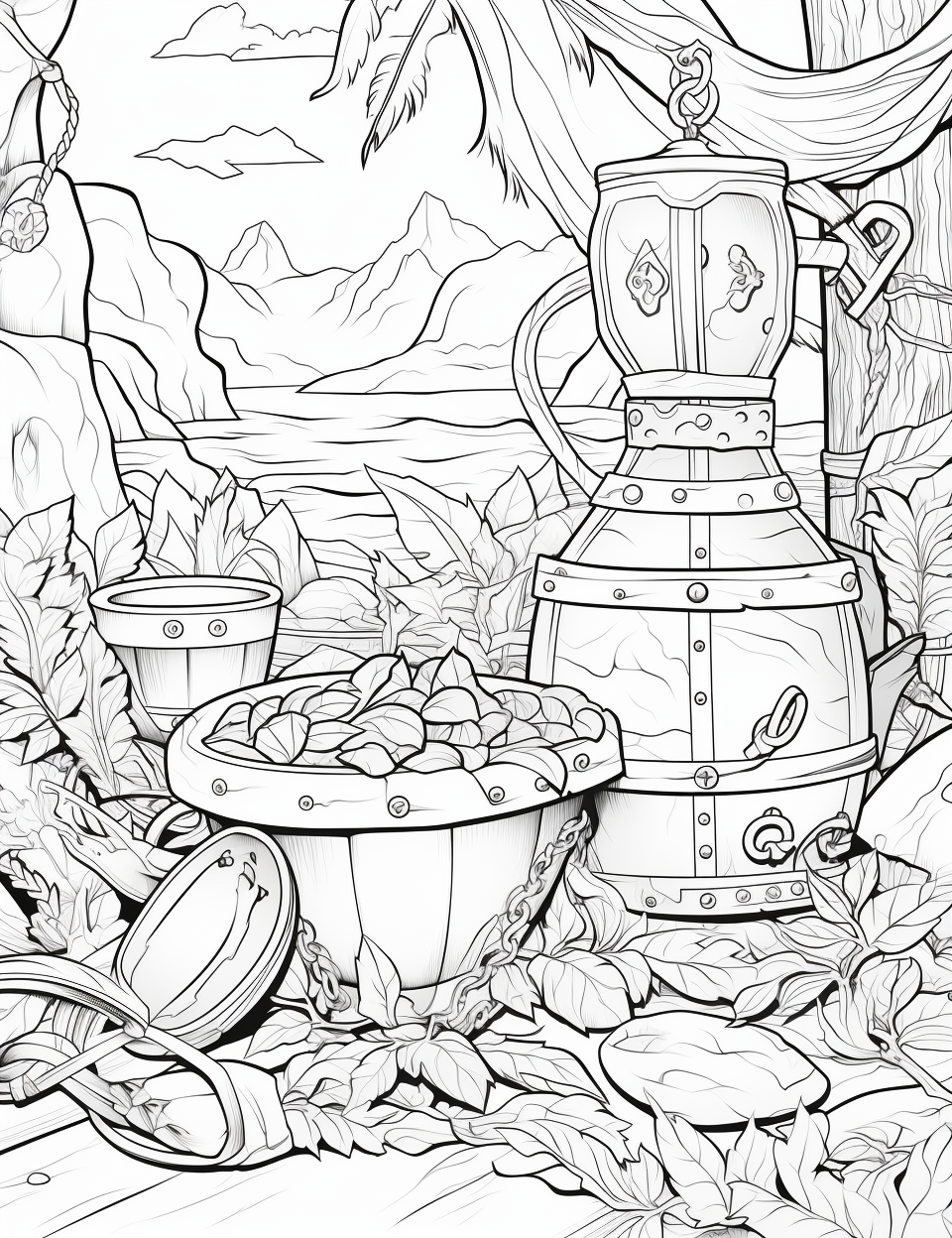 Color Craftables | Coloring Pages | Pirates & Treasure - Treasures