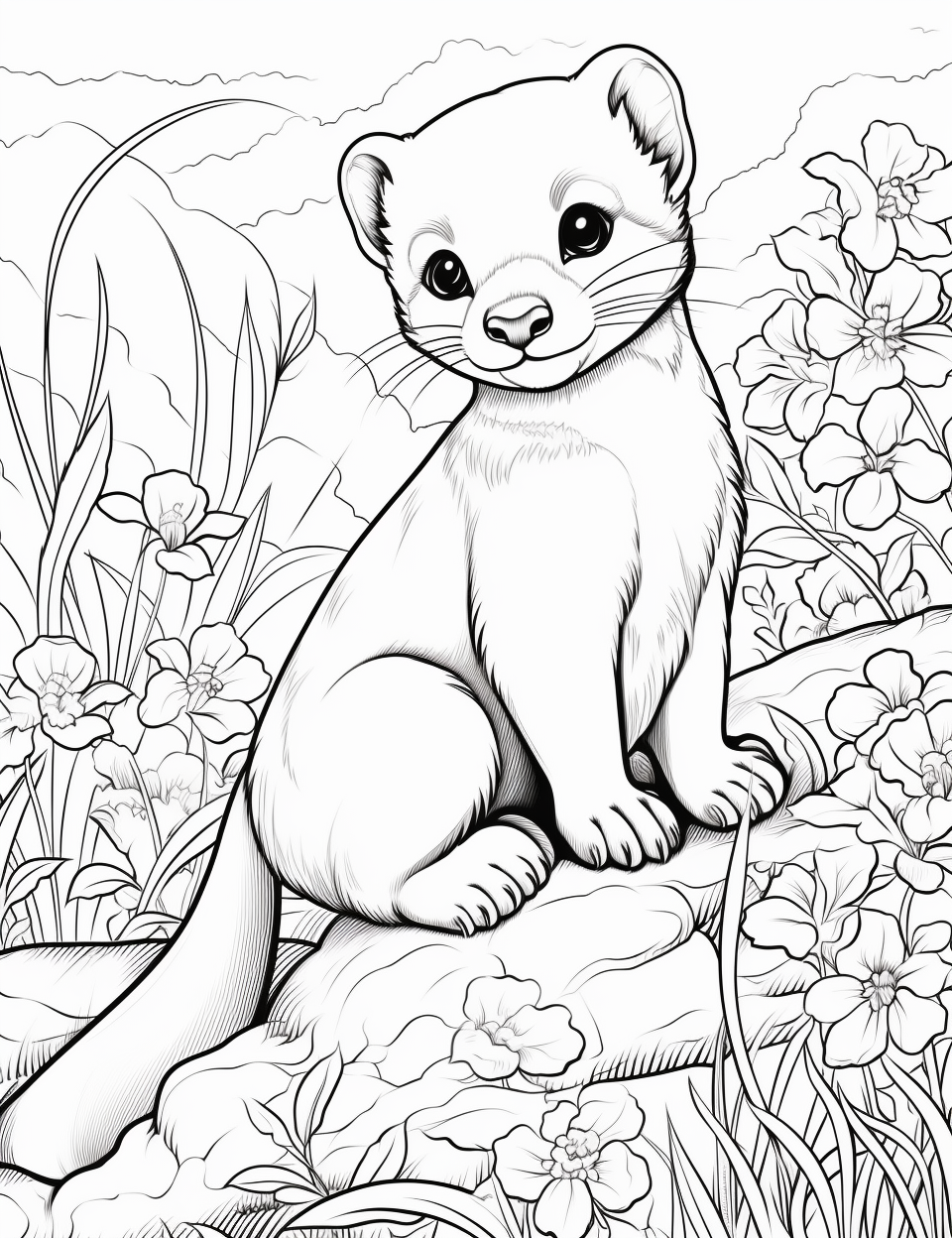 Color Craftables | Coloring Pages | Animal - Domestic - Ferrets