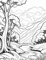 Color Craftables | Coloring Pages | Nature - Landscapes - Valley
