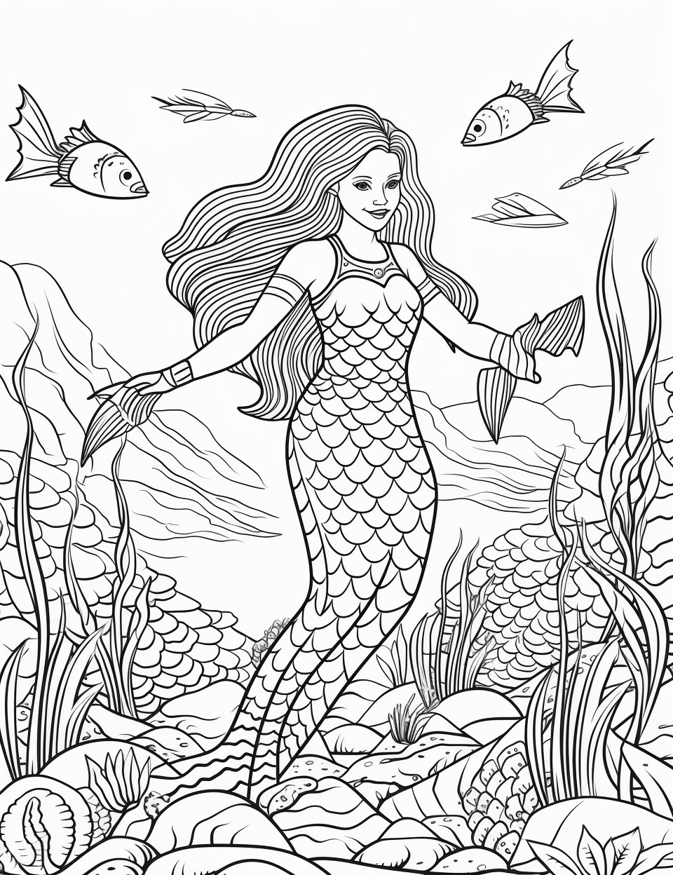 Color Craftables | Coloring Pages | Mythical Creatures - Mermaid