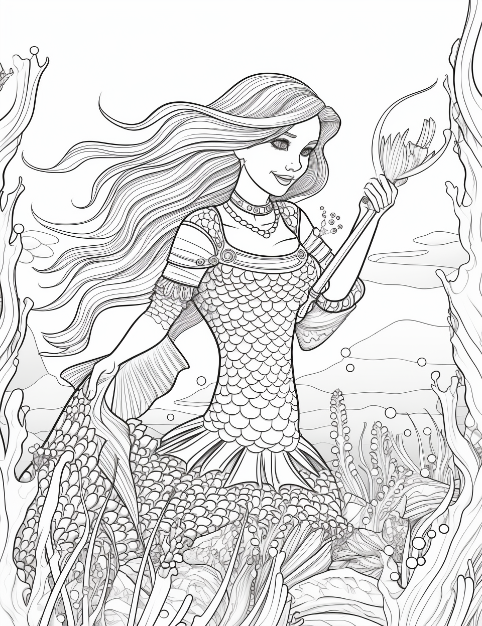 Color Craftables | Coloring Pages | Mythical Creatures - Mermaid