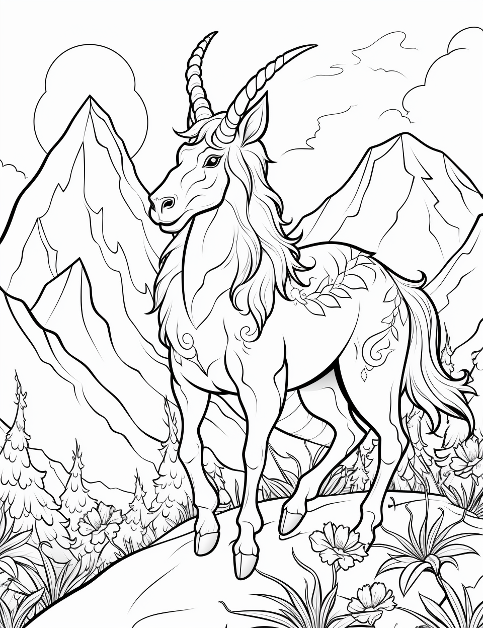 Color Craftables | Coloring Pages | Mythical Creatures - Unicorn