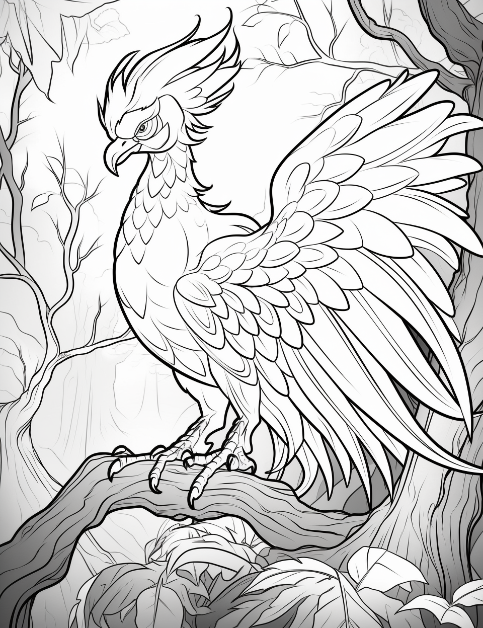 Color Craftables | Coloring Pages | Mythical Creatures - Phoenix ...