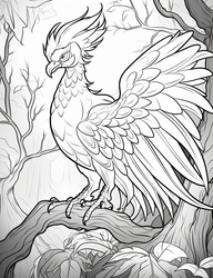 Color Craftables | Coloring Pages | Mythical Creatures - Phoenix ...