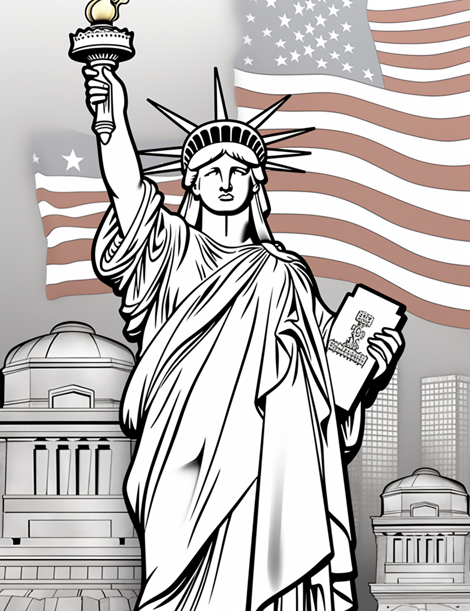 Color Craftables | Coloring Pages | Holiday - 4th of July - Statue of ...