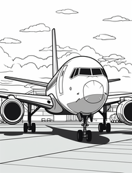 Color Craftables | Coloring Pages | Vehicles - Modern - Commercial Airplane