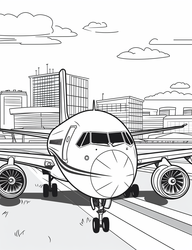 Color Craftables | Coloring Pages | Vehicles - Modern - Commercial Airplane