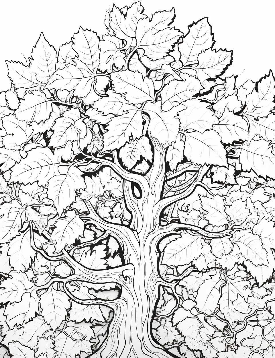 Color Craftables | Coloring Pages | Nature - Trees - Oak