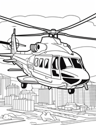 Color Craftables | Coloring Pages | Vehicles - Modern - Helicopter