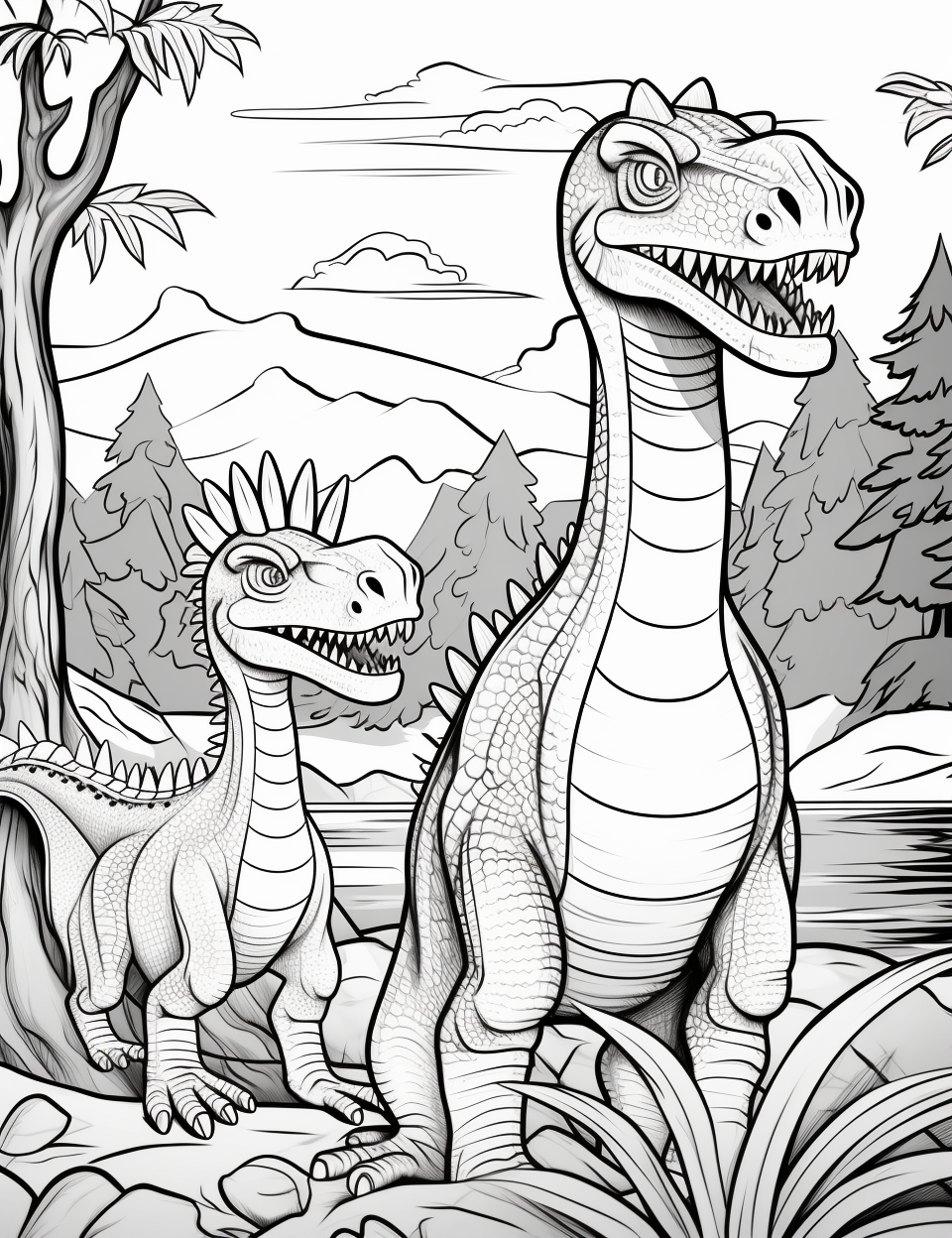 Color Craftables | Coloring Pages | Prehistoric & Cavemen - Dinosaurs