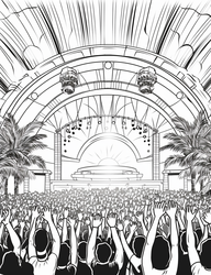 Color Craftables | Coloring Pages | People - Adults - Attending a Concert