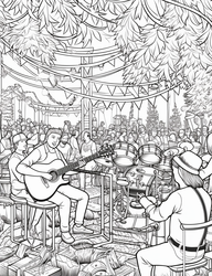 Color Craftables | Coloring Pages | People - Adults - Attending a Concert