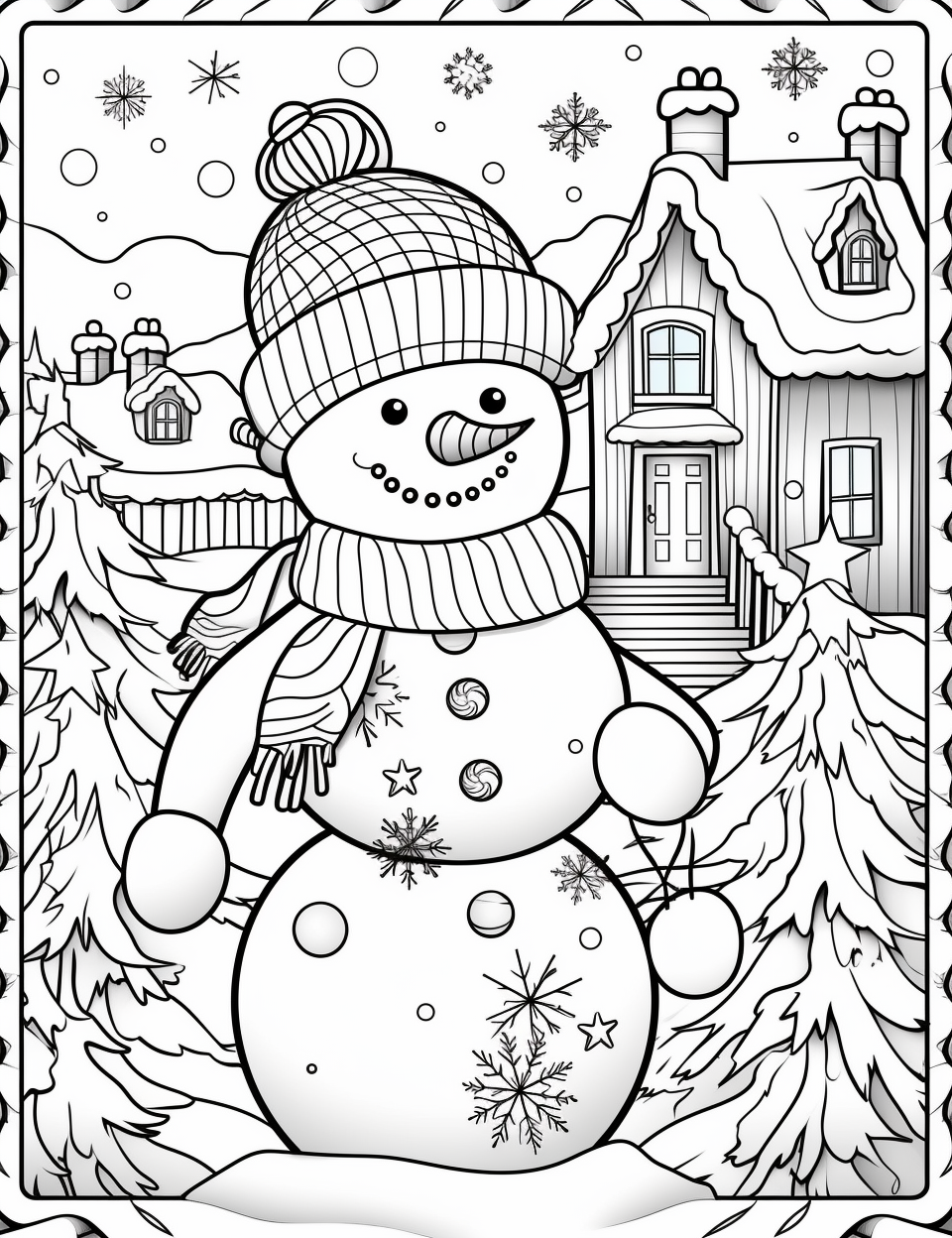 Color Craftables | Coloring Pages | Winter Snowman Coloring Pages