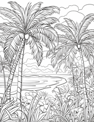 Color Craftables | Coloring Pages | Seasons - Summer - Palm Trees