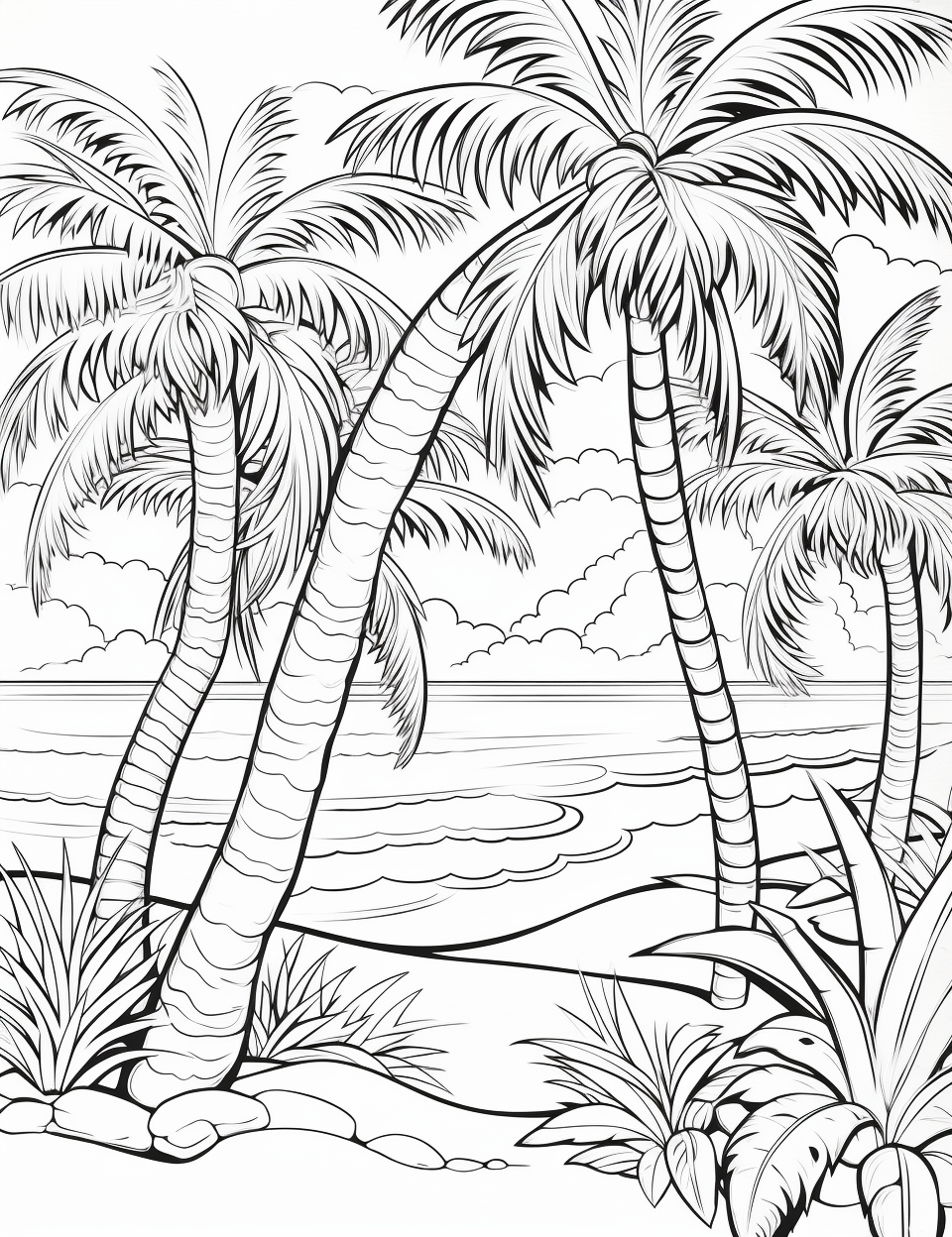 Color Craftables | Coloring Pages | Seasons - Summer - Palm Trees