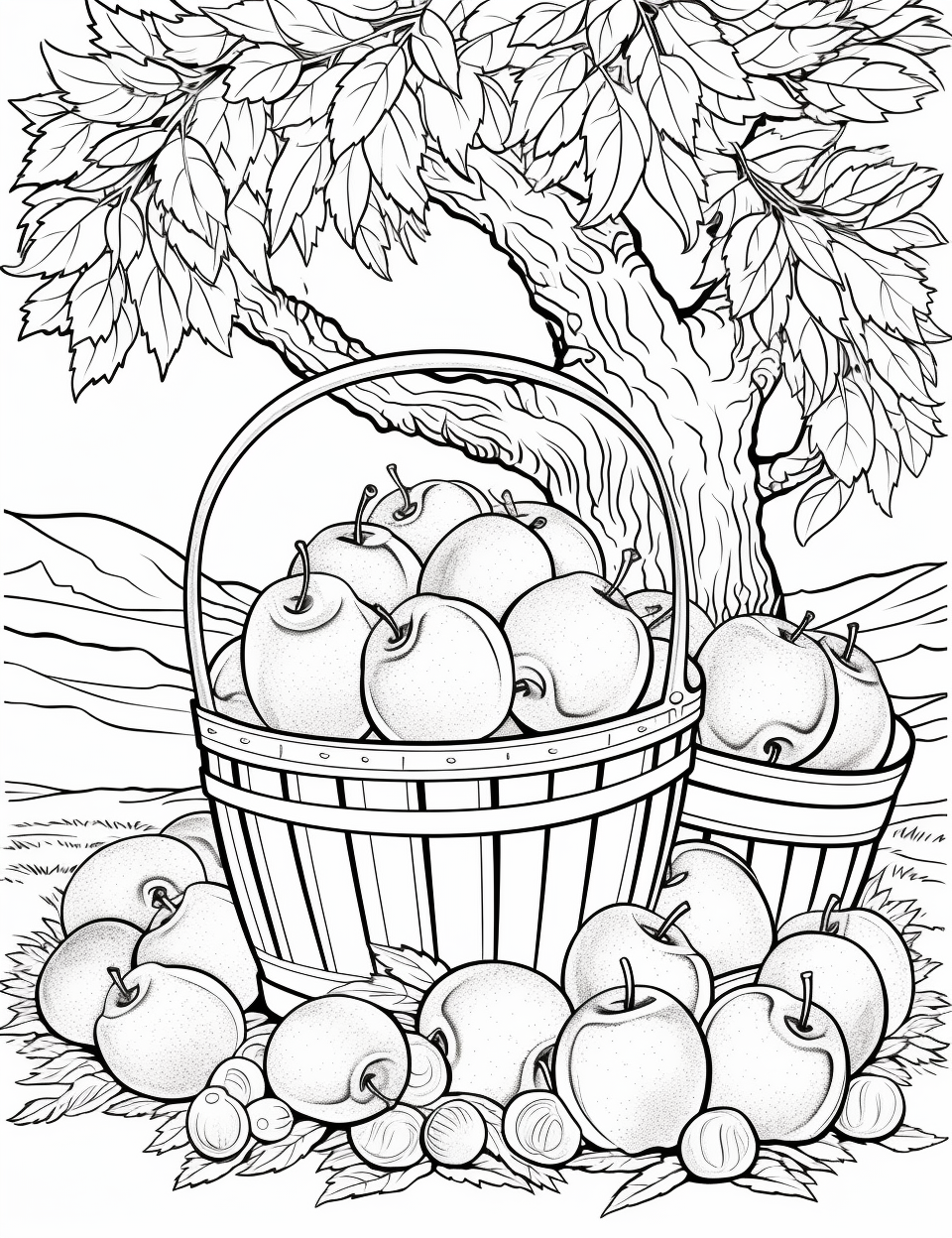 Color Craftables | Coloring Pages | Seasons - Fall - Apple Picking