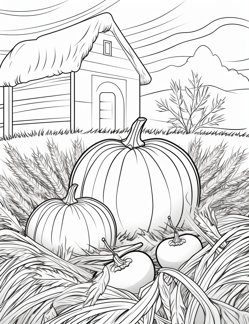 Color Craftables | Coloring Pages | Fall Haystack Coloring Pages