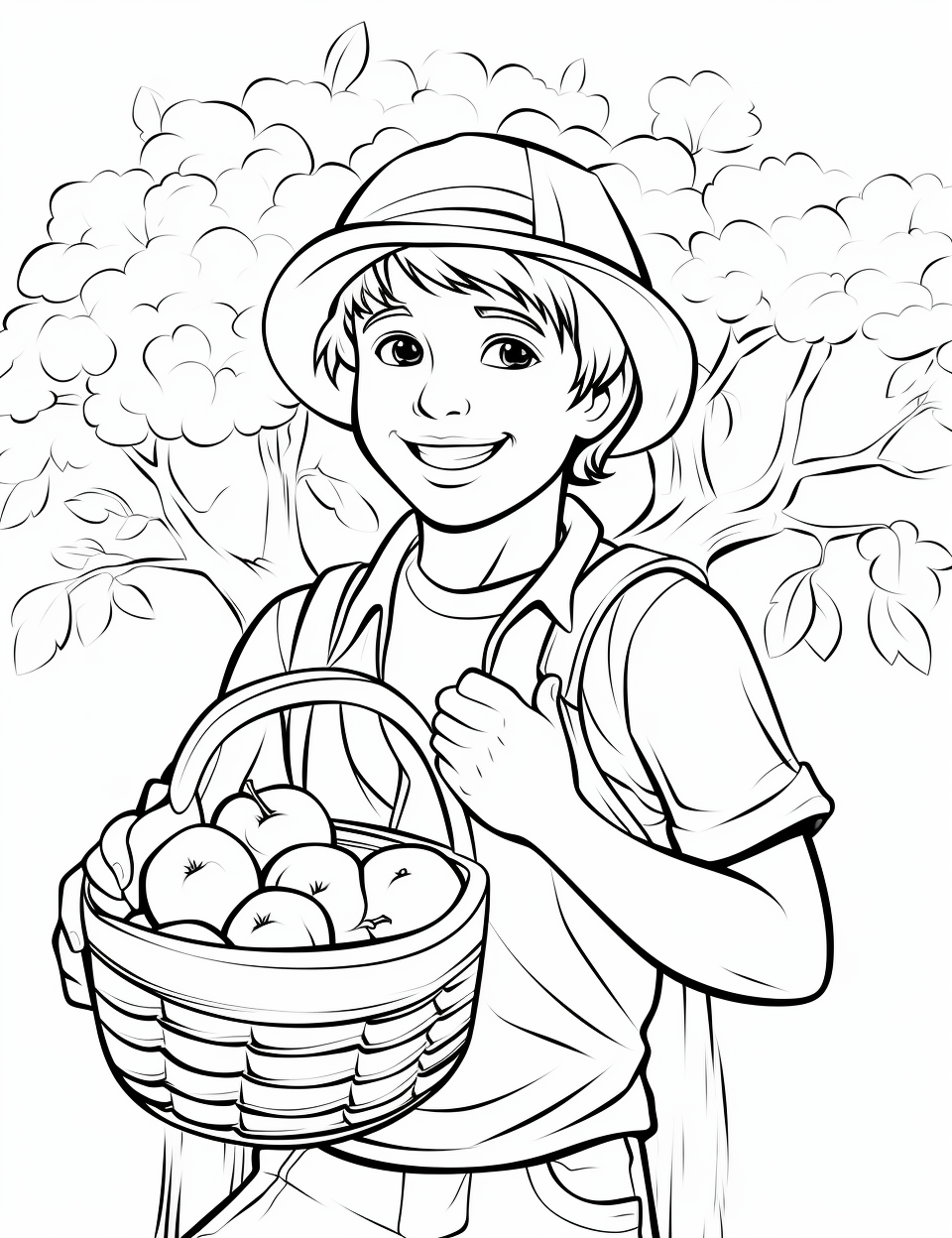 Color Craftables | Coloring Pages | Seasons - Fall - Apple Picking