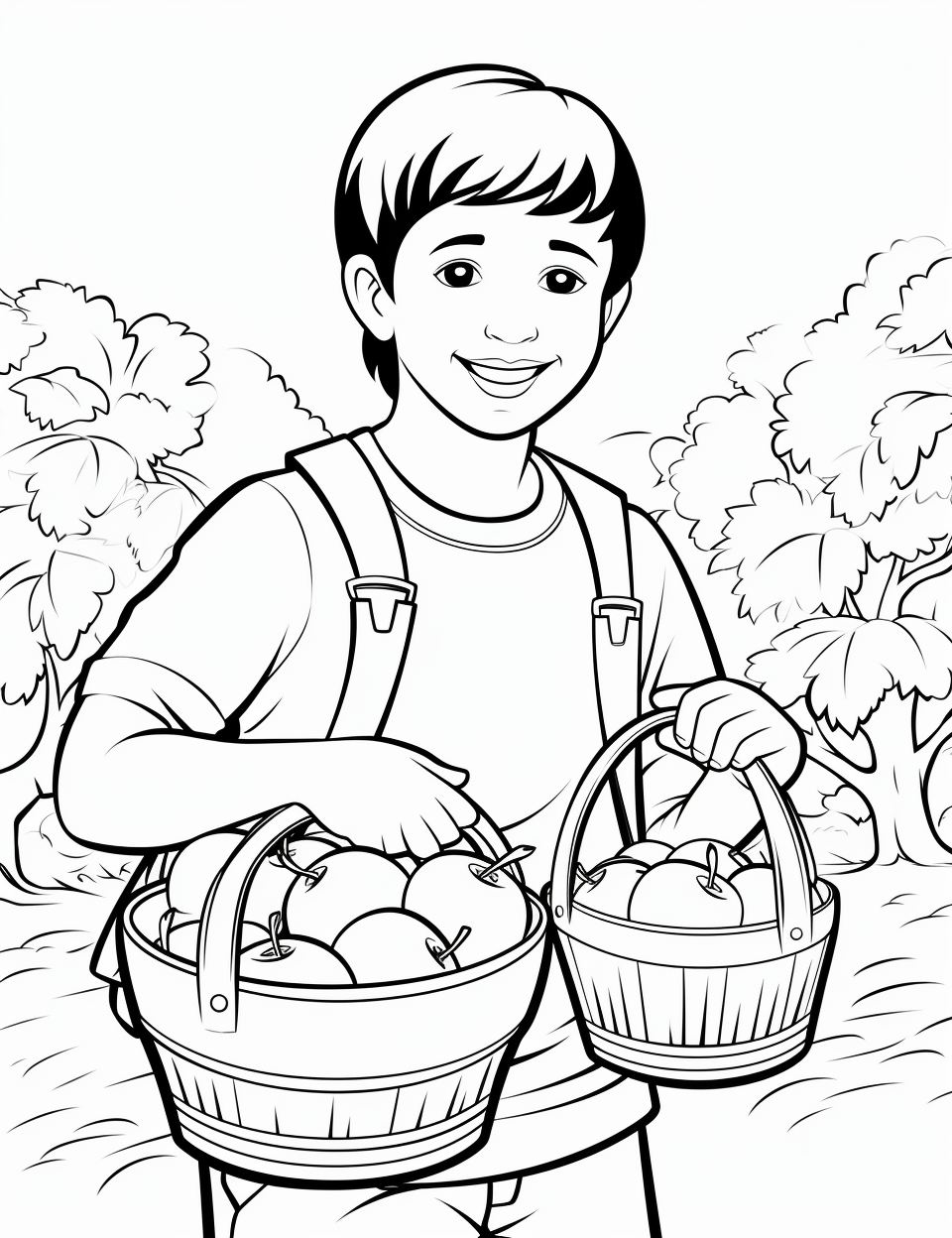 Color Craftables | Coloring Pages | Seasons - Fall - Apple Picking