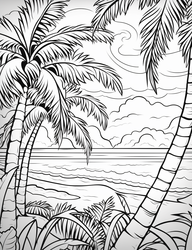 Color Craftables | Coloring Pages | Seasons - Summer - Palm Trees